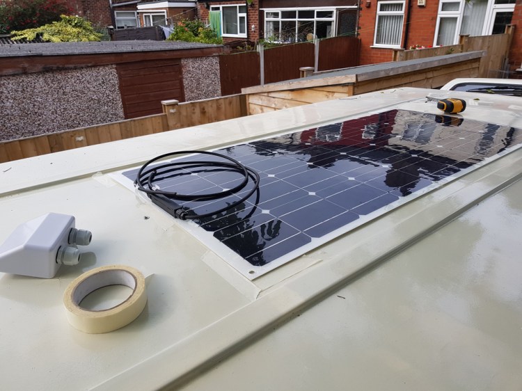 Installing a solar panel and controller – VW T25 – Sir Adventure